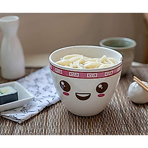Toynk Miso Hungry Japanese Ceramic Dinner Set | 16-Ounce Ramen Bowl and Chopsticks Set