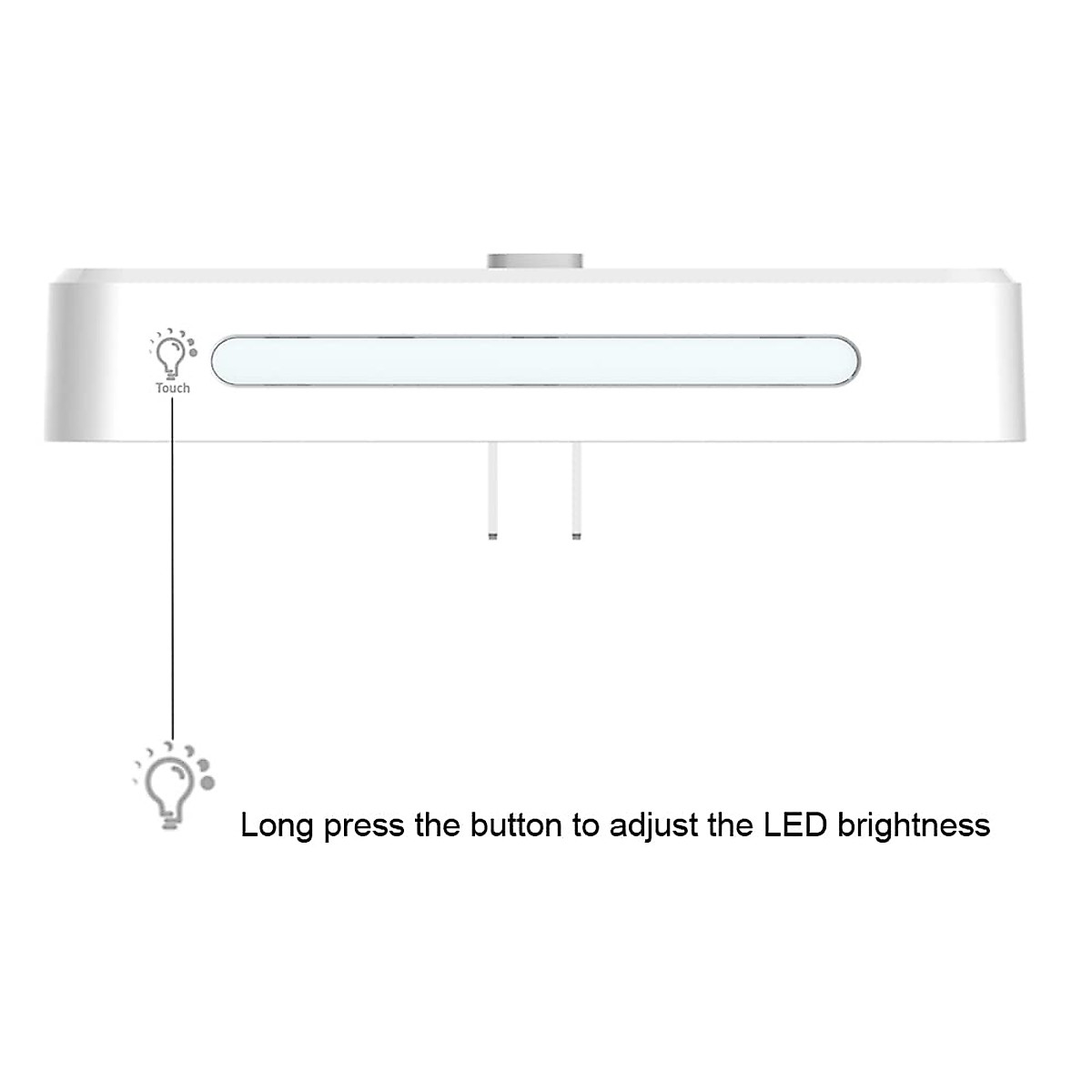 Wall Mount Outlet Extender with 3 USB Charging Port (1 USB C Port) Power Strip with a Touch-Control LED Night Light Max 10A 2500W Flat Plug Universal Socket Spaced Outlet