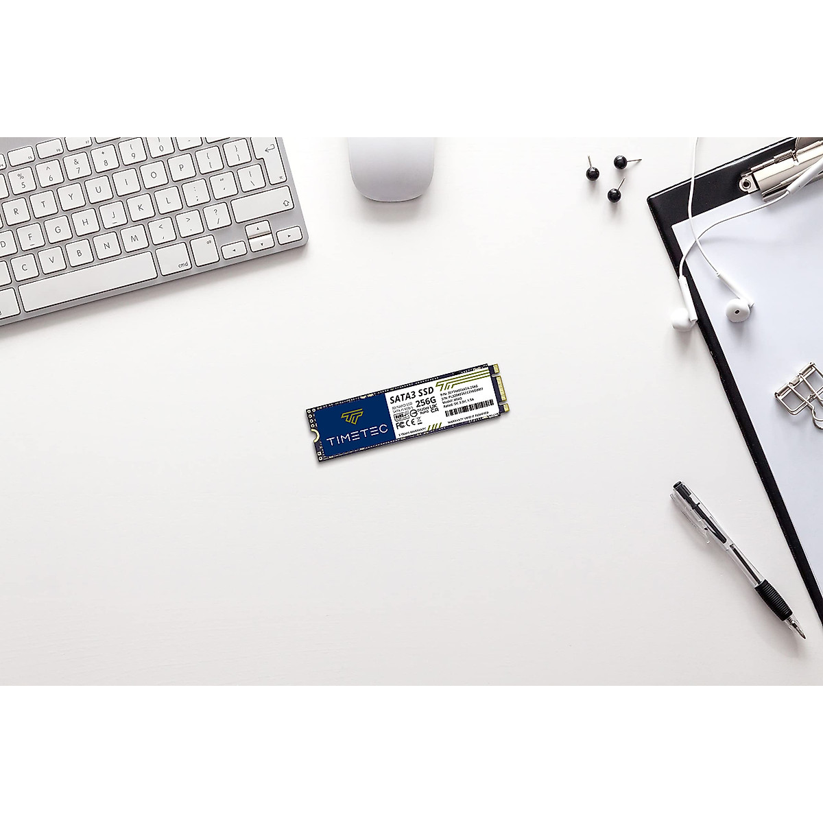 Timetec 256GBx10 (10 Pack) SSD 3D NAND TLC SATA III 6Gb/s M.2 2280 NGFF 128TBW Read Speed Up to 550MB/s SLC Cache Performance Boost Internal Solid State Drive for PC Computer Laptop and Desktop
