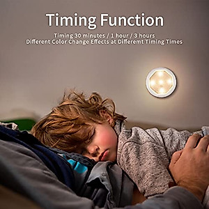 MFOX Under Cabinet Lights Wireless, Puck Lights with Remote Control, LED Color Changing Closet Lights USB Rechargeable, Dimmable LED Ceiling Lights for Bedroom