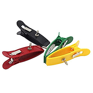 Electrodes Multiple Color Limb Clamp,Universal ECG/EKG Reusable Adapter Nickel Limb Clamp Electrodes, Both 4.0 and 3.0mm Adult Size (4pcs/Set)