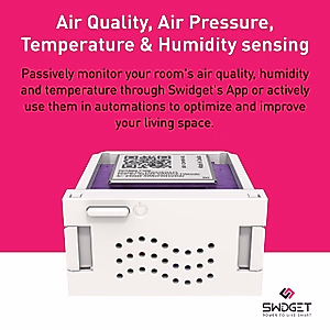 Swidget Air Quality + Wi-Fi Control Insert - Works with Swidget Outlets and Switches (sold separately) to measure temperature, humidity, air pressure & total VOCs used to calculate air quality & CO2