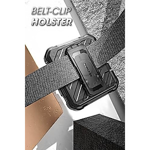 SUPCASE for Samsung Galaxy Z Flip 5 Case with Stand & Belt-Clip (Unicorn Beetle Pro), [Hinge Protection] [Front Screen Protector] Dual Layer Rugged Protective Phone Case for Galaxy Z Flip 5, Black