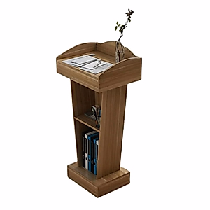 Lectern Square Lectern Wooden Conference Table Standing Lectern with Open Storage Laptop Desk Teacher Podiums Simple Podium Stand