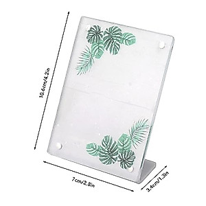 Haofy Desktop Picture Frame, Acrylic Sturdy Picture Frame Simple Cleaning Decorative For Movie Ticket (Monstera Leaves)