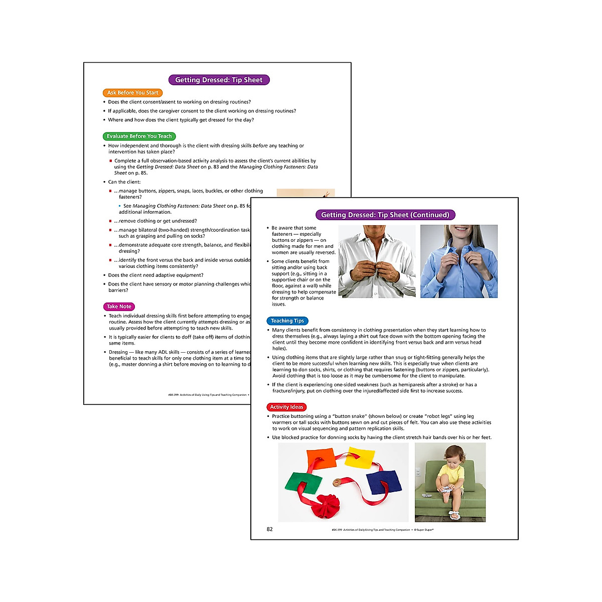 Super Duper Publications | Webber Activities of Daily Living - Tips and Teaching Companion | Self-Care Activities and Routines | Occupational Therapy Educational Resource for Children and Adults