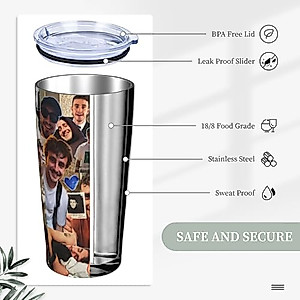 OAEWRE Paul Actors Mescal Stainless Steel Mug Insulated Tumbler Coffee Mugs with Lids and Straw Double Wall Vacuum Cup 20oz