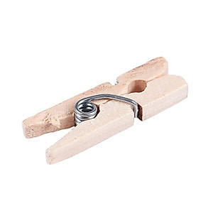 Srutueo Mini Wooden Clothes Photo Paper Peg Clothespin Craft Clips 25mm 40pcs