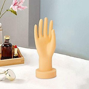 Tachiuwa Multipurpose Hand Model Mannequin Photo Props Fake Hand Right Stable Durable Jewelry Display Stand for Watch Bangles Rings Gloves Salon, Skin Color