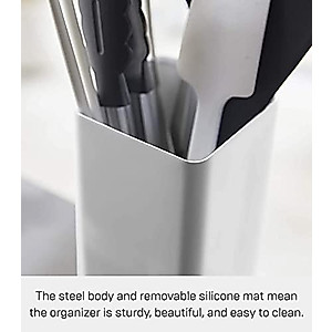 Yamazaki Home Organizer Kitchen Steel | Utensil Holder, One Size, White
