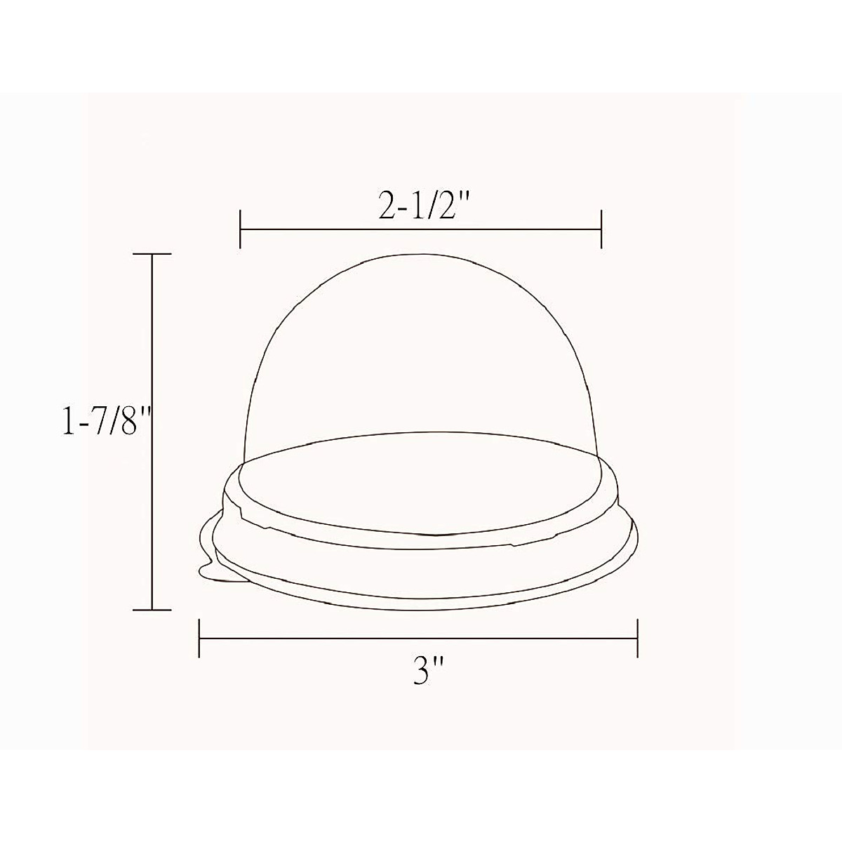 50 Pack 2 Inch Clear plastic mini cake box muffins box cookies cookies muffins dome box wedding birthday gift box