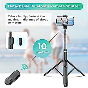 Torjim 60” Phone Tripod & Selfie Stick, All in One Extendable Cell Phone Tripod with Remote Shutter for Live Streaming/Video Recording/Photo, Upgraded iPhone Tripod Stand Compatible with iOS/Android