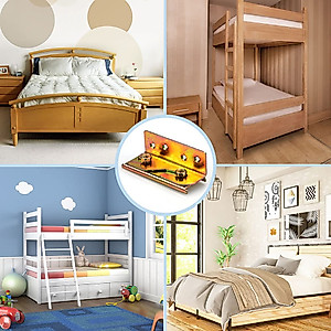 Antfly Bed Rail Brackets, Bed Rail Fittings, Heavy Duty Non-Mortise, Bed Frame Bed Post Double Hook Slot Bracket, Set of 4