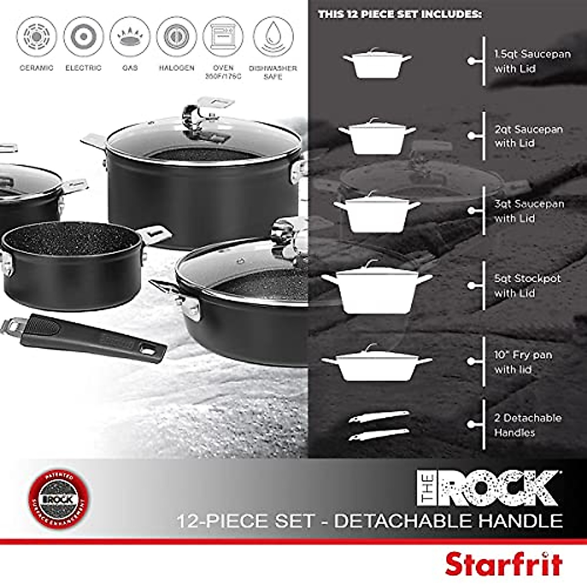 The Rock 12 Piece Set w/T-Lock Handles