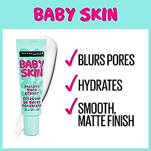 Maybelline Baby Skin Instant Pore Eraser Primer, Clear, 2 Count