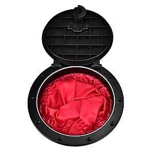 Kayak Boat Hatch Cover, Deck Plate Kit Including 8 Inch Hatch Cover Red Water-Resistant Storage Bag and 8 Pcs Compatible Screws for Fishing Sailing