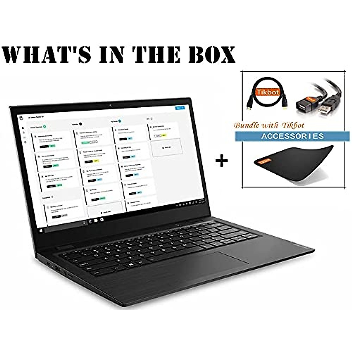 Lenovo Ideapad Thin and Light Laptop, 14.0" FHD (1920 x 1080) Display, AMD A6-9220C, 4GB, 64GB eMMC, Windows 10 Pro, HD Webcam, USB-C, HDMI, Wi-Fi, Bluetooth, w/ Accessories (Windows 10 Pro)