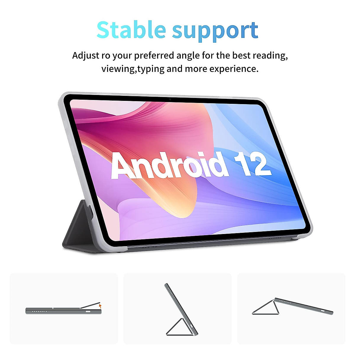 TECLAST Protective Cover Case for 10.1/10 Inch P20S Tablet, PU Leather Fold Stand Flip Case