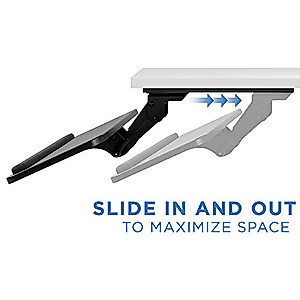 Mount-It! Adjustable Under Desk Keyboard Tray, Ergonomic Computer Keyboard and Mouse Platform with Wrist Rest Pad, Keyboard Slide Out Tray with Height, Tilt and Swivel Adjustment, Black (MI-7132)