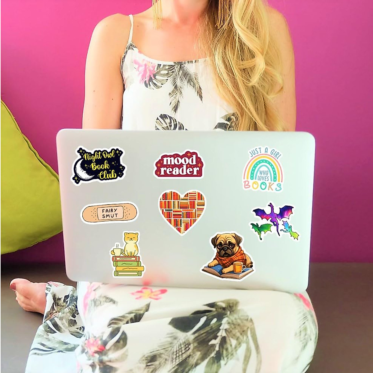 150pcs Stickers for Kindle | Kindle Stickers Bookish Reading Sticker Pack for Smut Readers | Laptop Water Bottle Computer Accessories| Holographic Waterproof