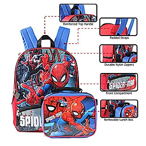Marvel Spiderman Backpack with Lunch Bag One Size