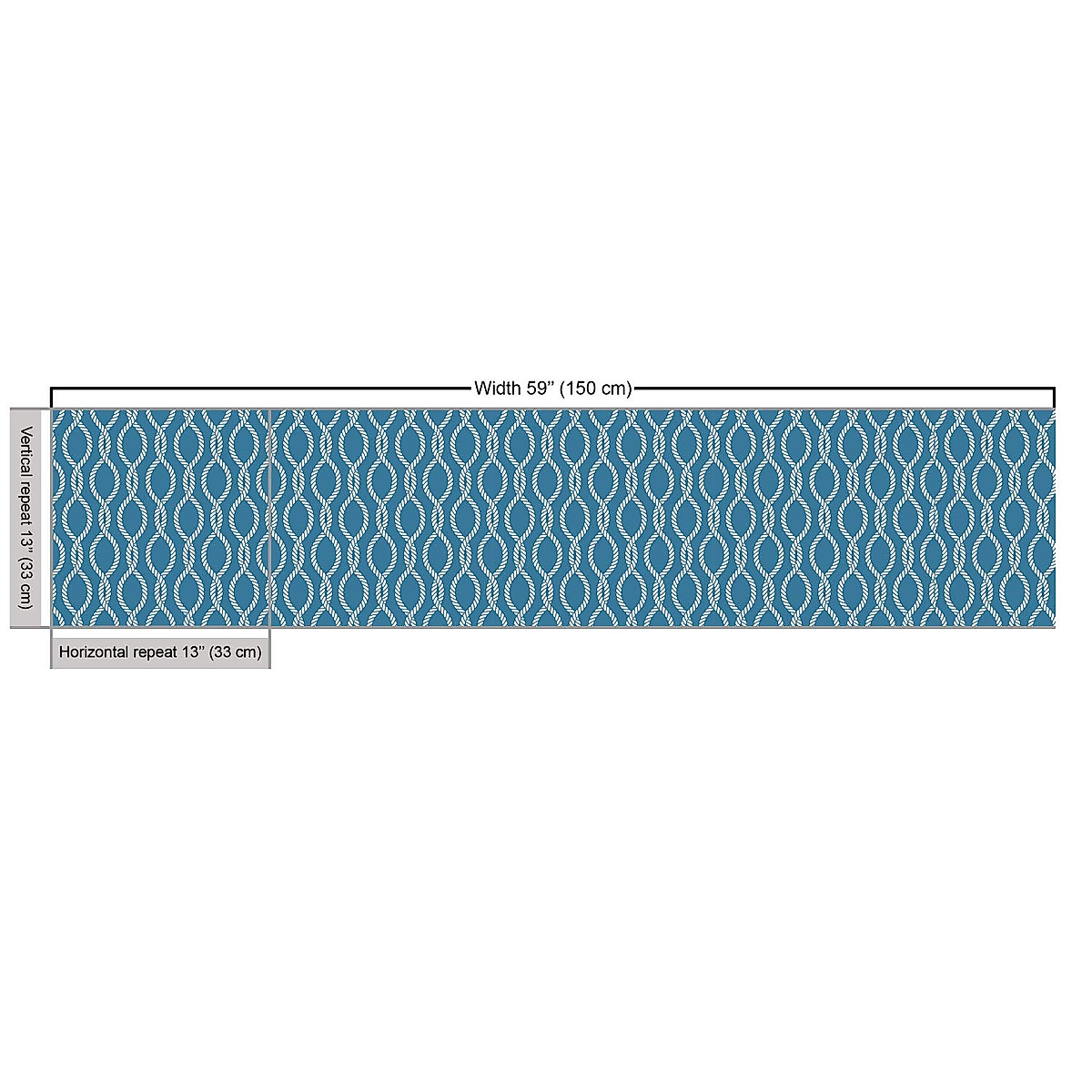Ambesonne Nautical Fabric by The Yard, Oceanic Art Themed Monochrome Pattern of Integrating Look Modern Stripes Print, Decorative Fabric for Upholstery and Home Accents, 3 Yards, White Sea Blue