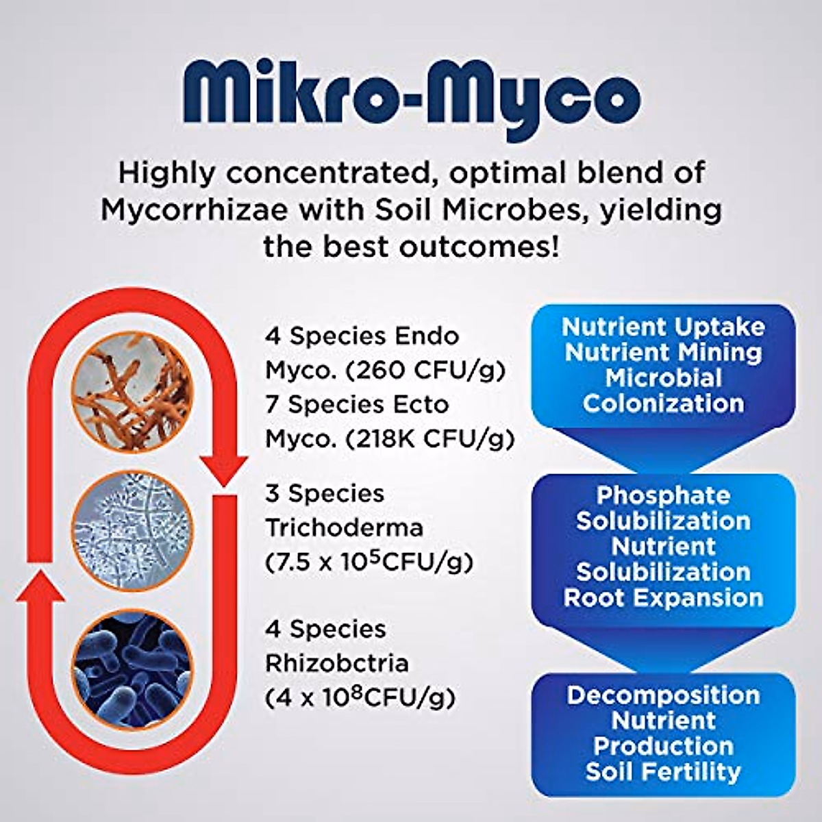 Mikro-Myco, Highly Concentrated Mycorrhizal Fungi –11 Endo/Ecto Mycorrhizae, Water Soluble Powder for Exponential Root Growth (2 oz)