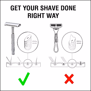 Pearl K2 Dual handle Double Edge Safety Razor made with Brass Metal Handle - New Premium Razor with two handle (long & short) and 10 Premium Stainless Steel Blades for smooth & Irritation-free shave