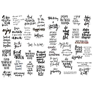 Seasonstorm Black Greeting Words Precut Waterproof Decoration Autocollant Stationery Scrapbooking Planner Sticker Cute Travel Toy Paper Stickers (PK281)