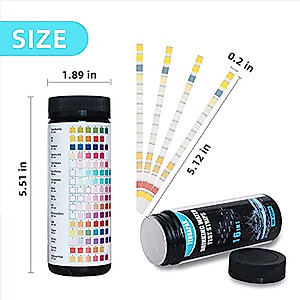 16 in 1 Water Testing Kits for Drinking Water, 100 PCS Drinking Water Test Kit, Tap and Well Water Test Strips with Hardness, pH, Mercury, Lead, Iron, Chromium/Cr and More