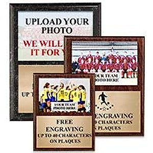 9 x 12 Vertical Photo Plaque - Custom Team Picture Plaque Awards