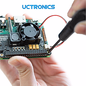 UCTRONICS PoE hat for Raspberry Pi, 5V 2.5A Max 802.3af Compliant, Mini Power Over Ethernet Expansion Board with Cooling Fan for Raspberry Pi 4B, 3B+