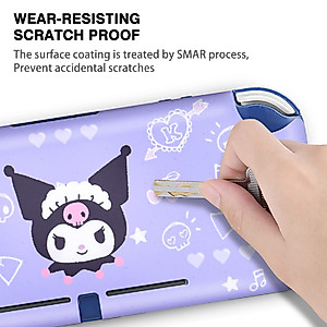 DLseego Switch Lite Skin Sticker Little Devil Rabbit Full Wrap Protective Decal Cute Cartoon Anime Vinyl Console Joy Con Cover - Purple