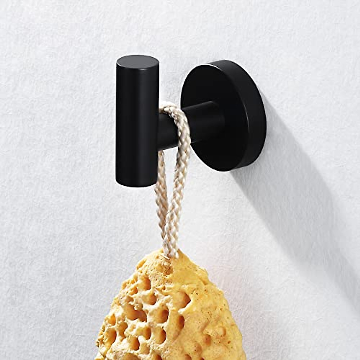 KES Bathroom Towel Hook Robe Hook Coat Hook Shower Kitchen Wall Hanging Hooks Wall Mount SUS 304 Stainless Steel Matt Black, A2164-BK