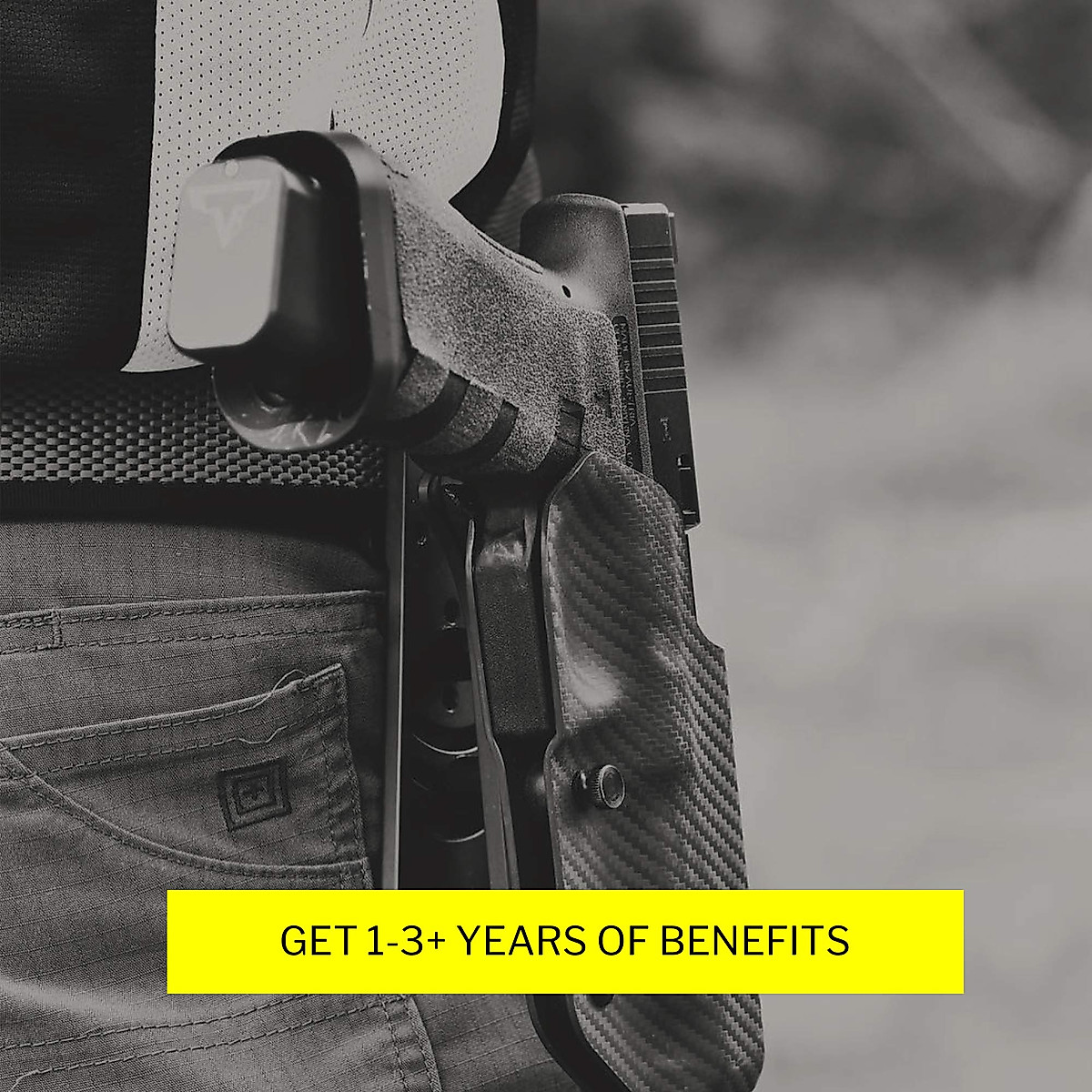 TALON Grips Adhesive Pistol Grip Compatible with Glock 26, 27, 28, 33, 39 – Made in The USA – Gen - Rubber, Black