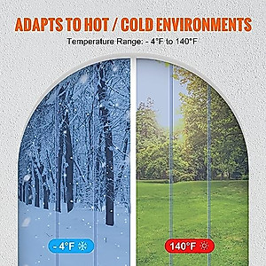 VEVOR Strip Curtain, 84" Height x 42" Width, 0.08" Thickness, 7PCS Clear PVC Strip Door Curtain, Freezer Curtain, Plastic Door Strips for Walk in Freezers, Coolers & Warehouse Doors, with 50% Overlap