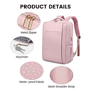 LOVEVOOK Laptop Backpack for Women & Men, Unisex 17 inch Waterproof Travel Backpack, Smart Work Backpack Casual Daypack with USB Charging Port, Computer Backpack for Business