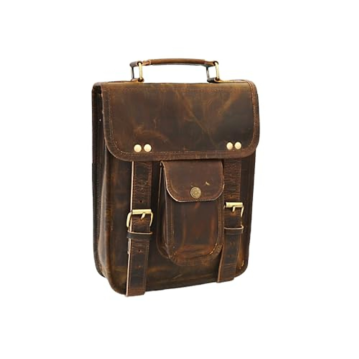 URBAN DEZIRE Men's Genuine Leather Small Messenger Satchel iPad Tablet Bag 11 inch compatible with Apple product