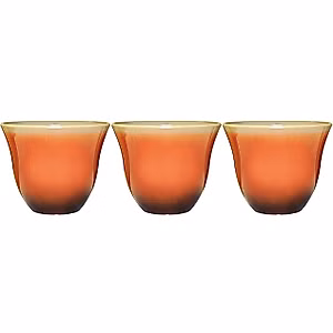 Classic Home and Garden Indoor/Outdoor Round Honeysuckle Resin Flower Pot Planter, Tequila Sunrise, 15" (Pack of 3)