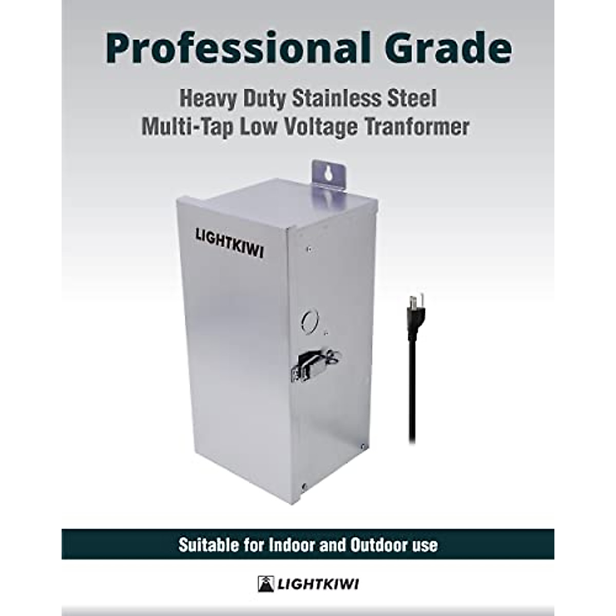 Lightkiwi W9715 300 Watt 120V AC to (12V-13V-14V-15V AC) Multi-Tap Low Voltage Outdoor Landscape Lighting Transformer, Weatherproof for Pathway Lights, Spotlight and Pool/Spa Lightings - ETL Listed