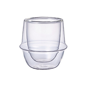 Kinto Set of 2 Double-Walled KRONOS 80 ml Espresso Cups - Maintain Temperature - Prevent Condensation