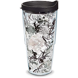 Tervis Made in USA Double Walled Kelly Ventura Insulated Tumbler Cup Keeps Drinks Cold & Hot, 24oz, Shade Blooms