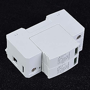 POCREATION 2P Arrester Device, 2P Protective Device DC Photovoltaic Lightning Protector Low-Voltage Arrester Air Circuit Breaker(2P40KA)