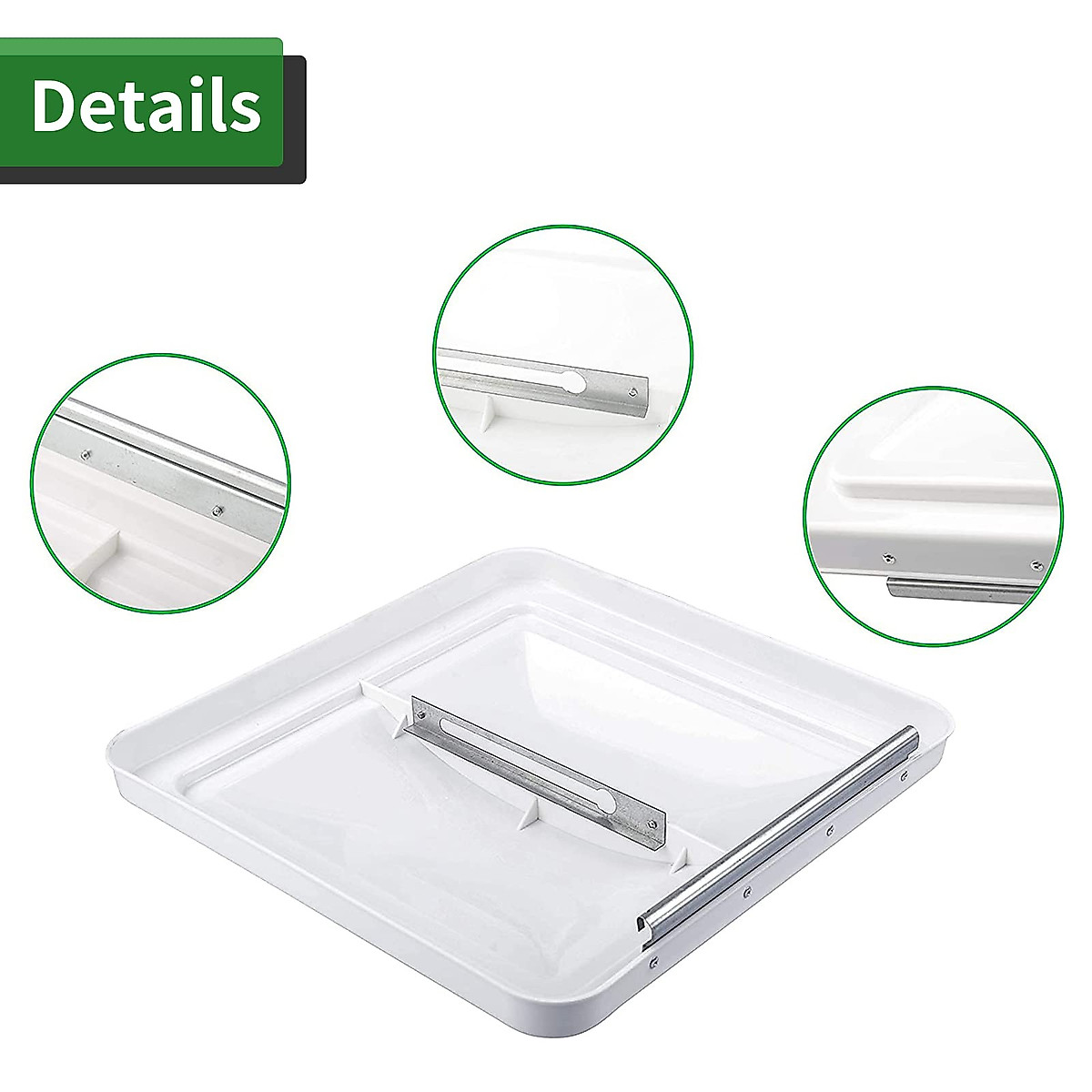 RVGUARD RV Roof Vent Cover 14 Inches, Universal Replacement Vent Lid White (2 Pack), Compatible with Ventline (pre 2008) & Elixir Vents (since 1994)