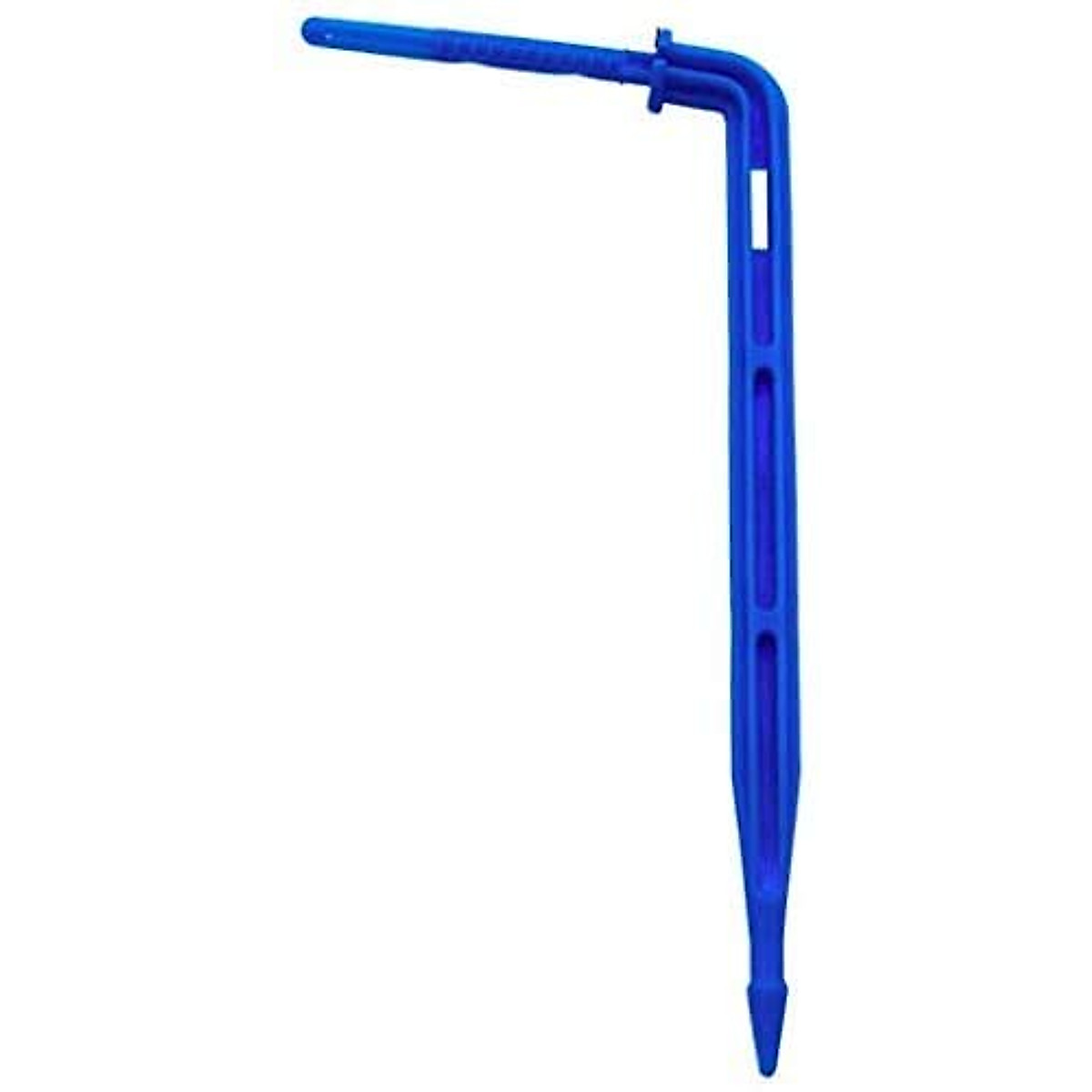 (100-PACK) - 6" Inch .5 GPH - Angled Drip Emitter Stake for Precise Watering & Irrigation, Greenhouse, Container Gardening, Home Garden, and Hydroponics Growing - for 1/8" Tubing (6" Inch Drip Stake)