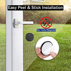 WSDCAM Window Alarm Glass Break Sensor Alarm 125dB Ultra-Slim Glass Break Detector Anti-Theft Vibration Sensor Alarm for Home Door and Window Security - 4 Pack - Black