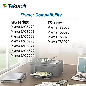 TekMall Compatible Ink Cartridges Replacement for PGI-270XL CLI-271XL Work with PIXMA TS9020 MG7720 TS8020 Printers 18Packs (3 Sets with Gray)