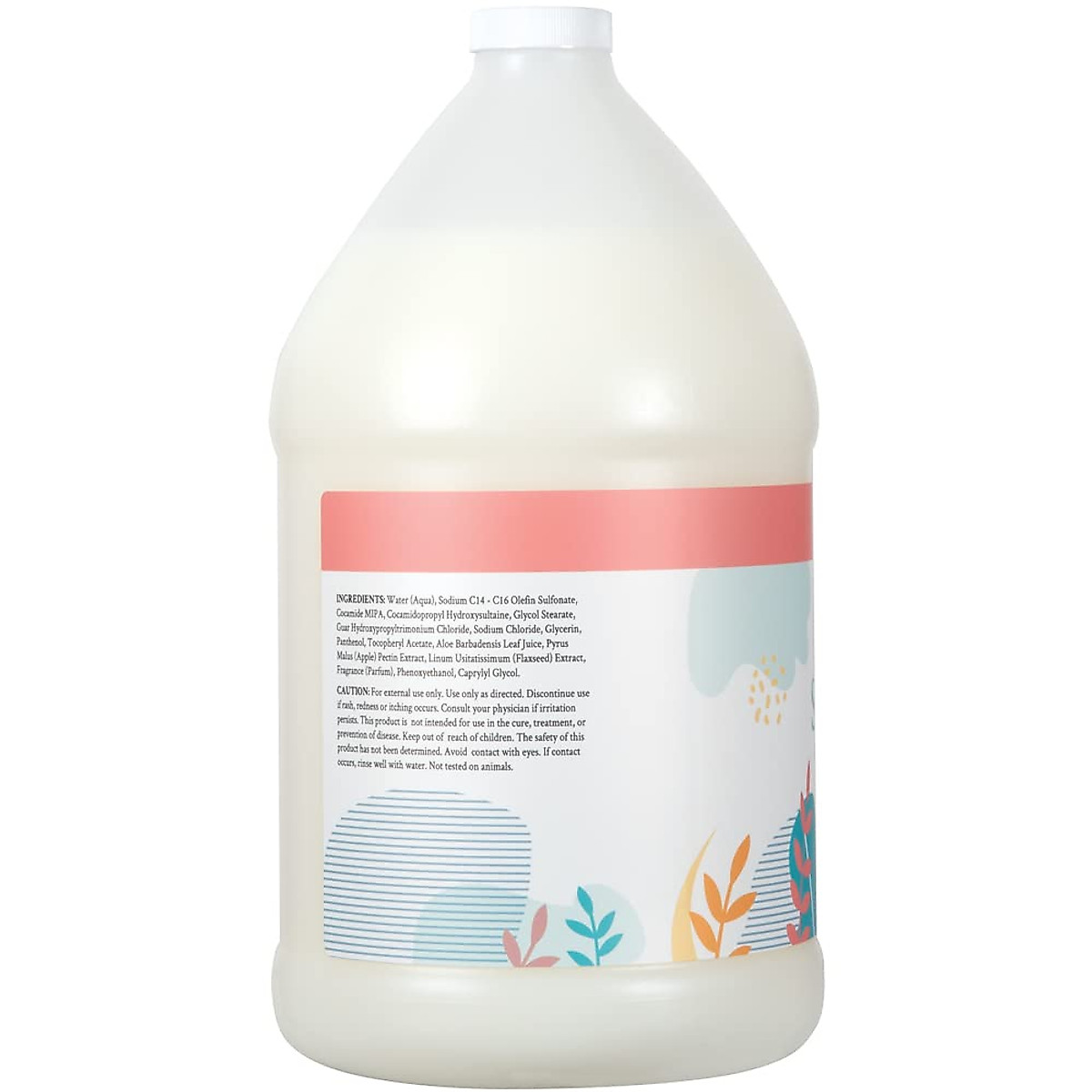 Ginger Lily Farms Botanicals Moisturizing Shampoo for All Hair Types, 100% Vegan & Cruelty-Free, Apple Pear Scent, 1 Gallon Refill (128 fl oz)