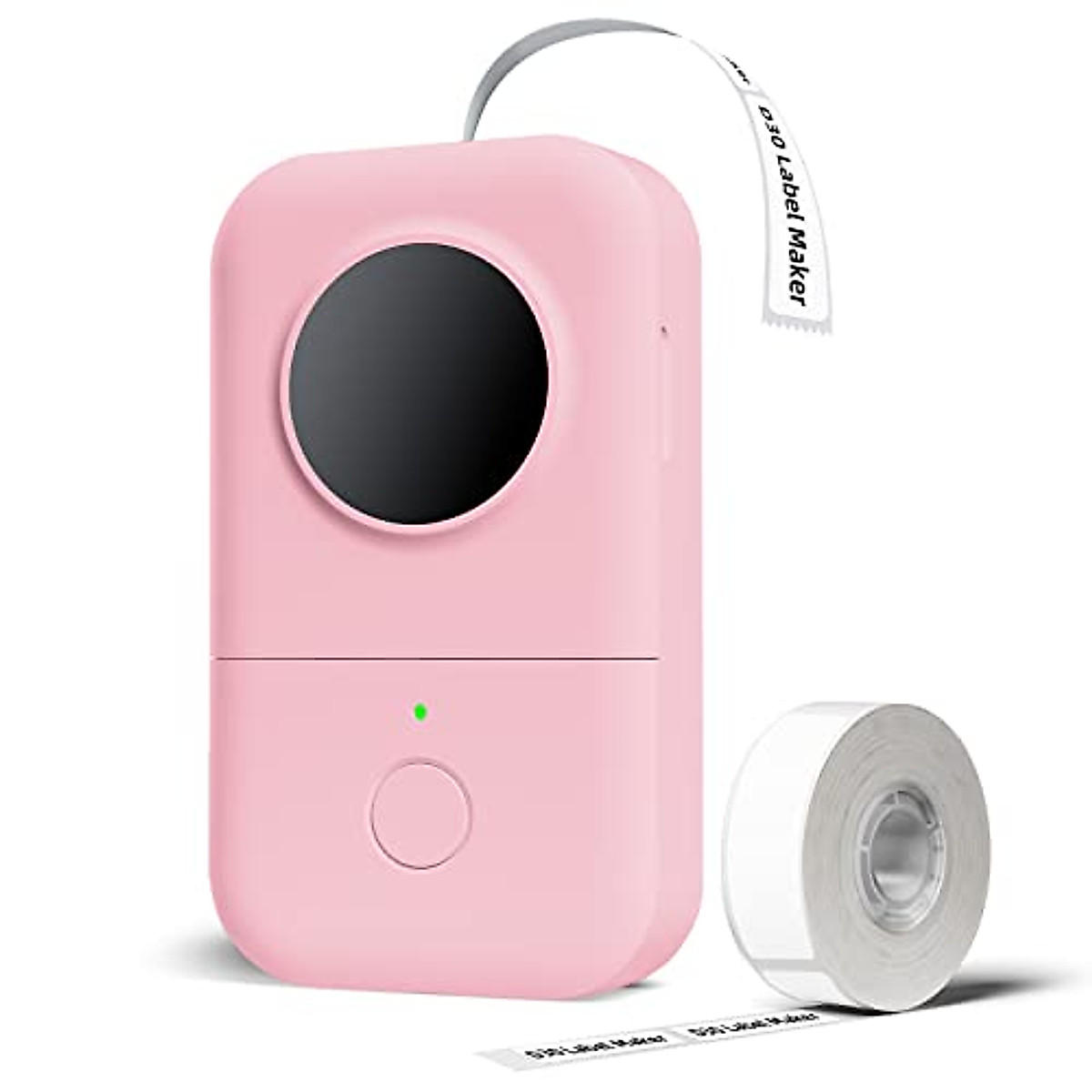 Memoqueen D30 Mini Label Printer - Portable Thermal Bluetooth Label Maker Machine with Tape,Small Sticker Printer Labeler Compatible with Phomemo D30 iOS&Android,for Home Office Organization,Pink