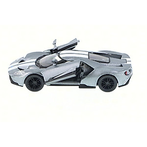 Kinsmart 2017 Ford GT, Silver 5391DF - 1/38 Scale Diecast Model Toy Car